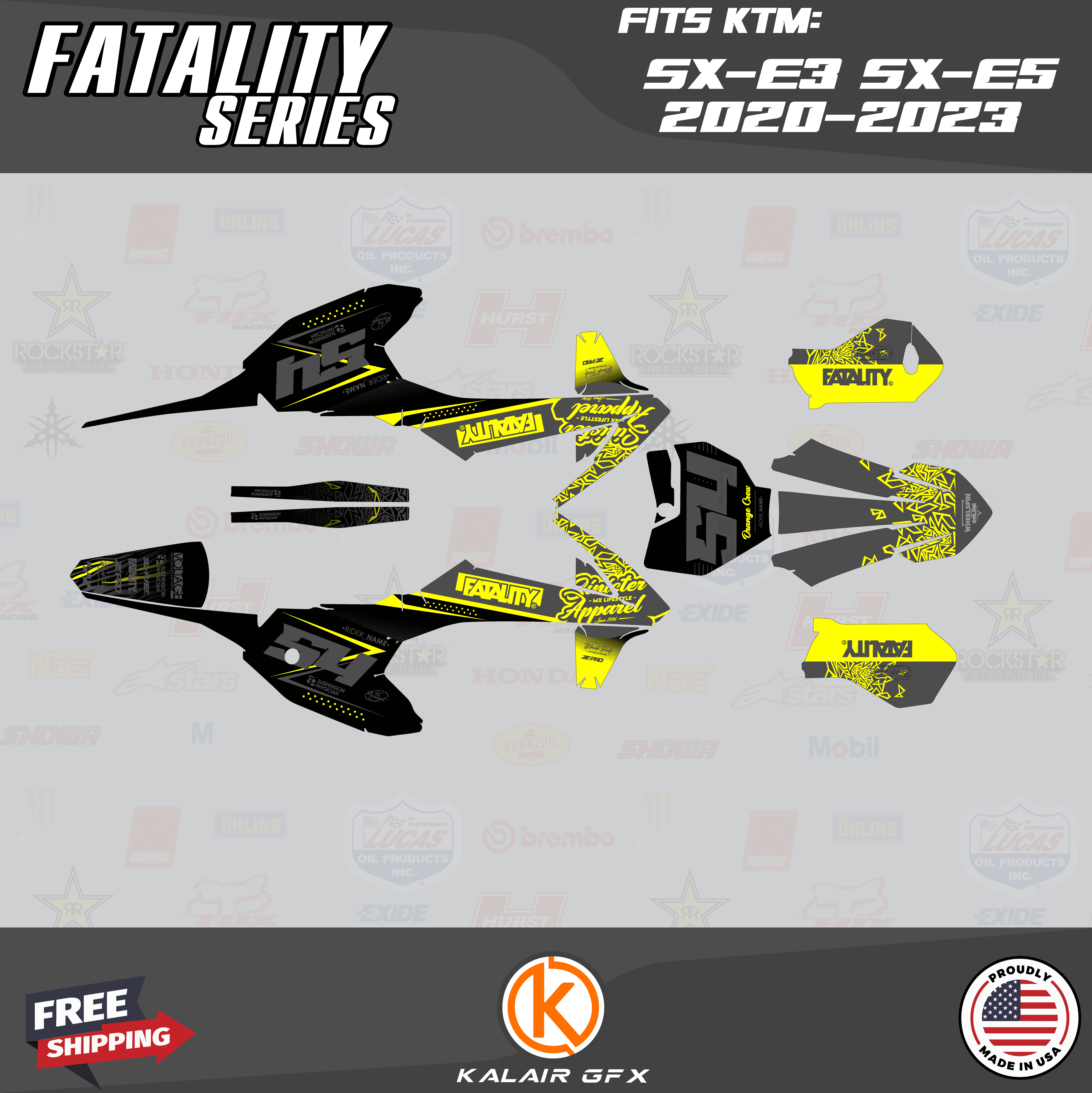 Kalair GFX Graphics Kit for KTM Electric Mini SX E5 and Mini SX E3 ...