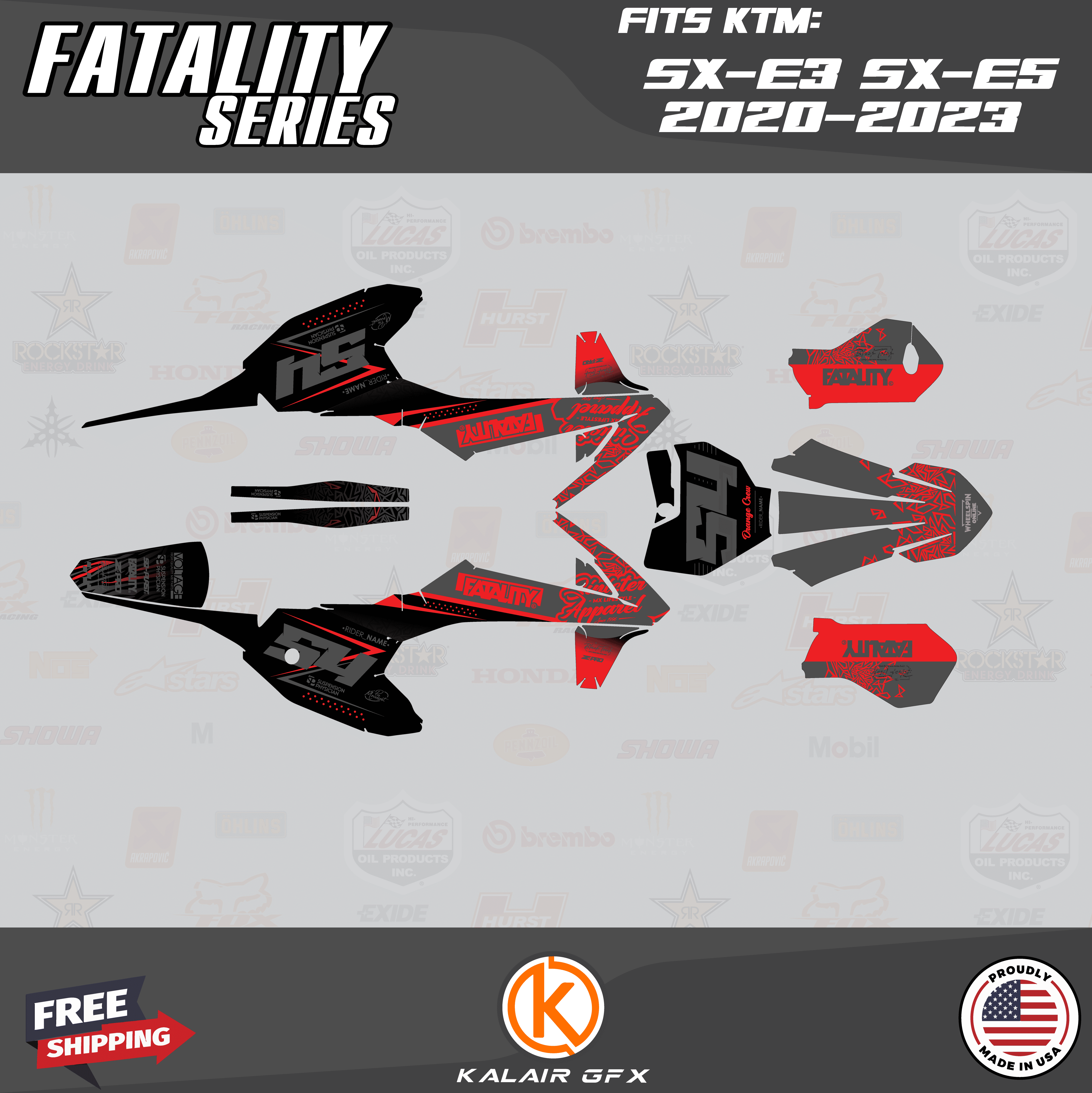 Kalair GFX Graphics Kit for KTM Electric Mini SX E5 and Mini SX E3 ...