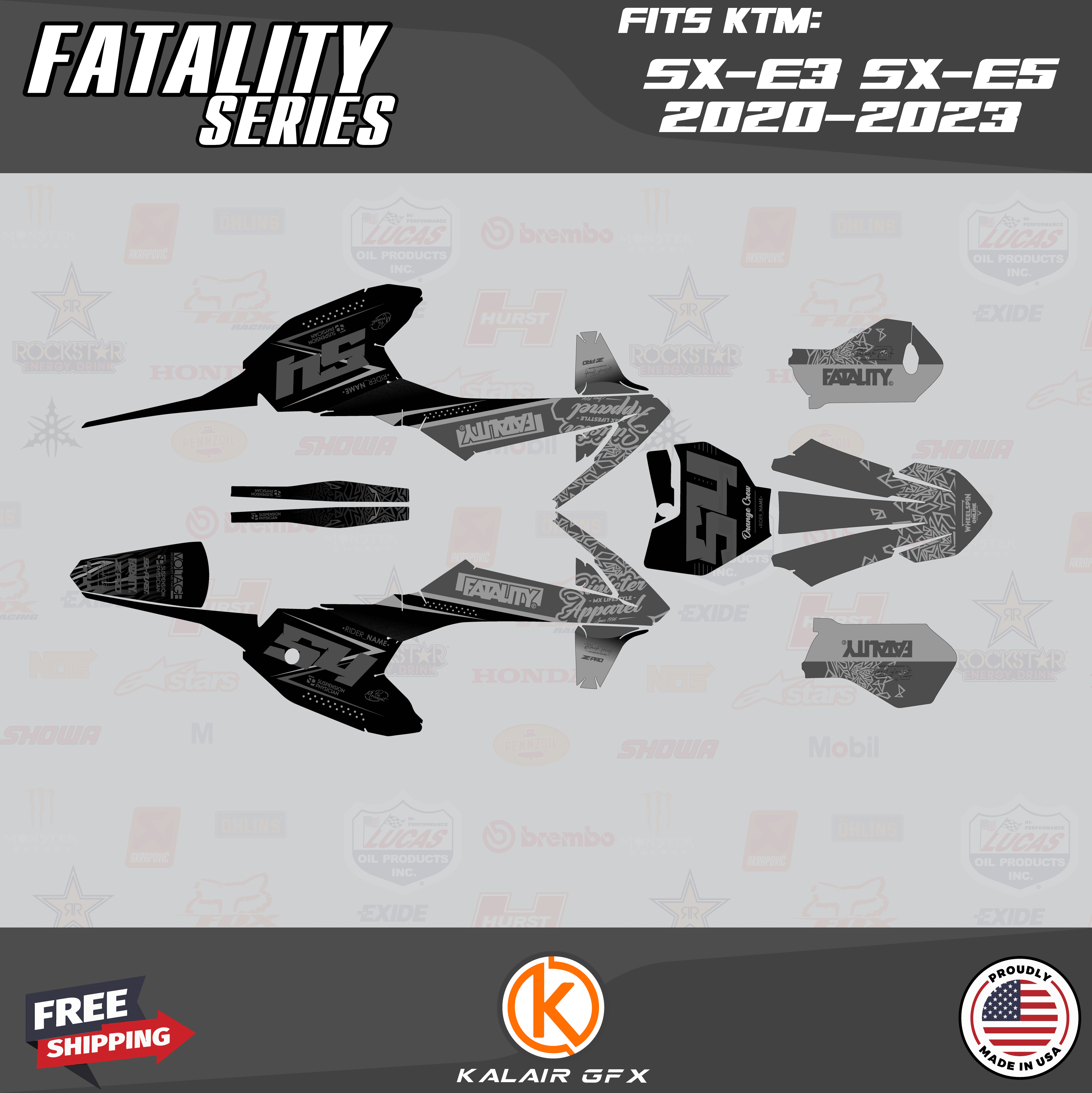 Kalair GFX Graphics Kit for KTM Electric Mini SX E5 and Mini SX E3 ...