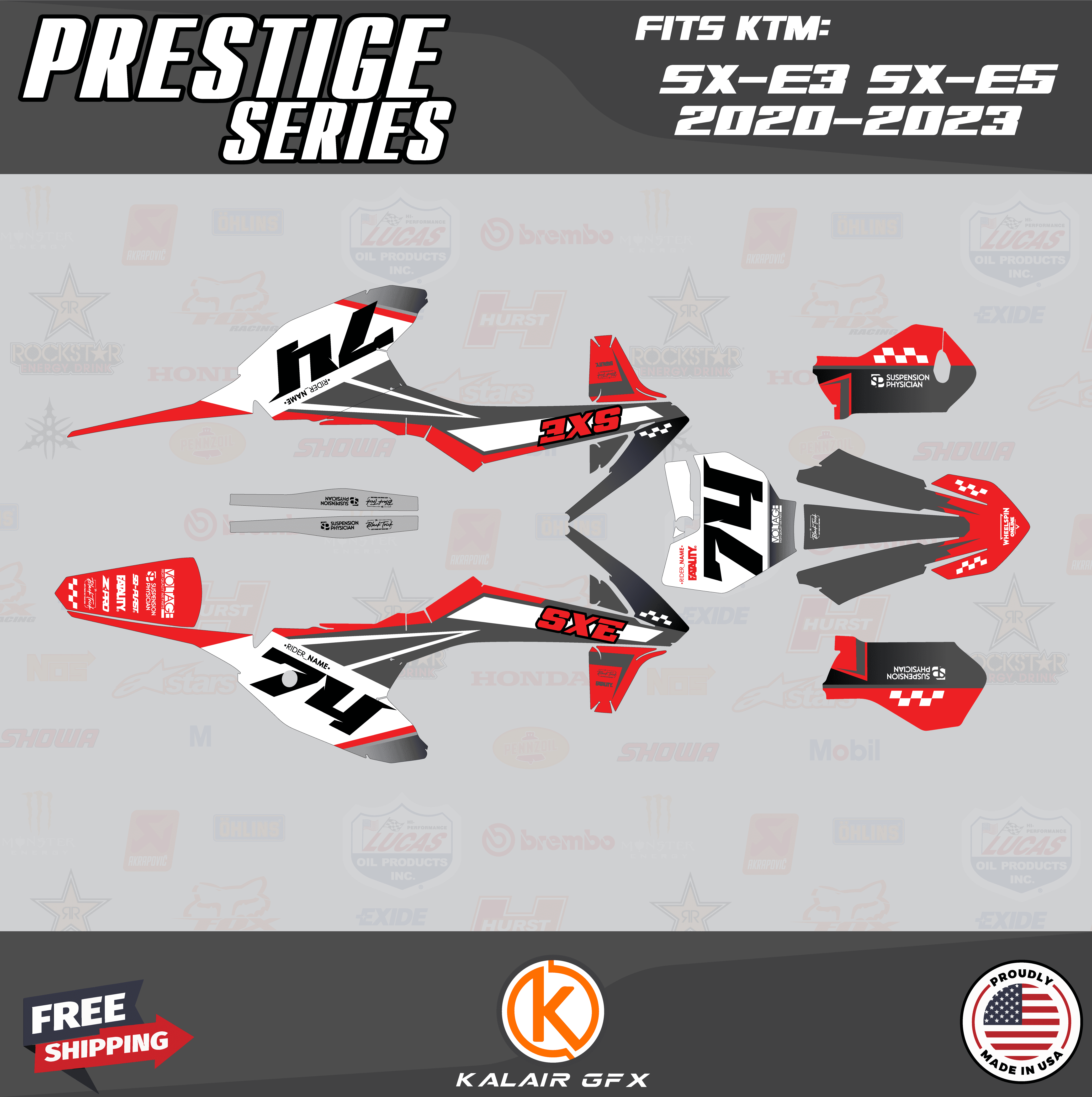 Kalair GFX Graphics Kit for KTM Electric Mini SX E5 and Mini SX E3 ...