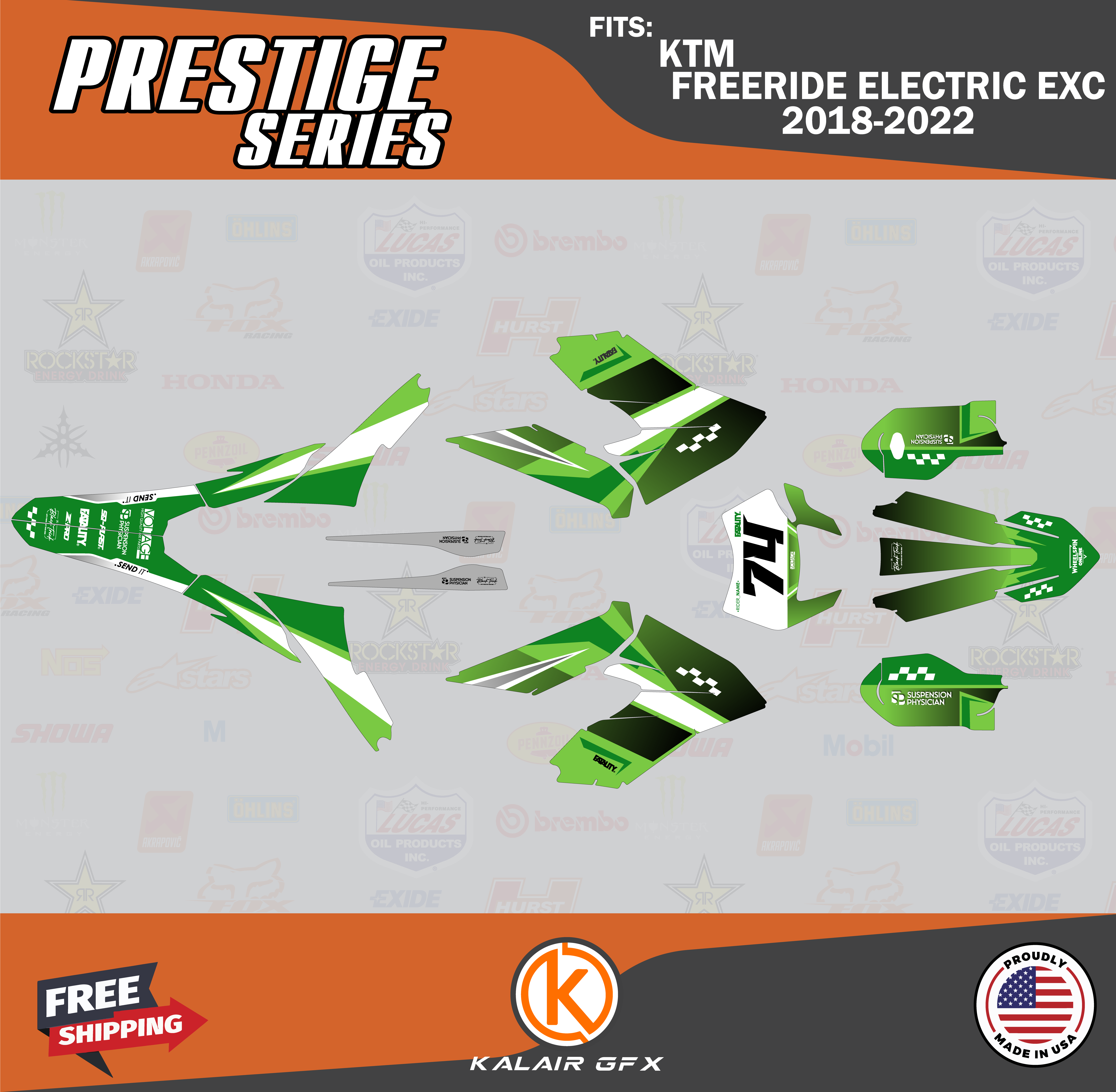 Kalair GFX Graphics Kit for KTM FREERIDE ELECTRIC EXC (2018-2023 ...