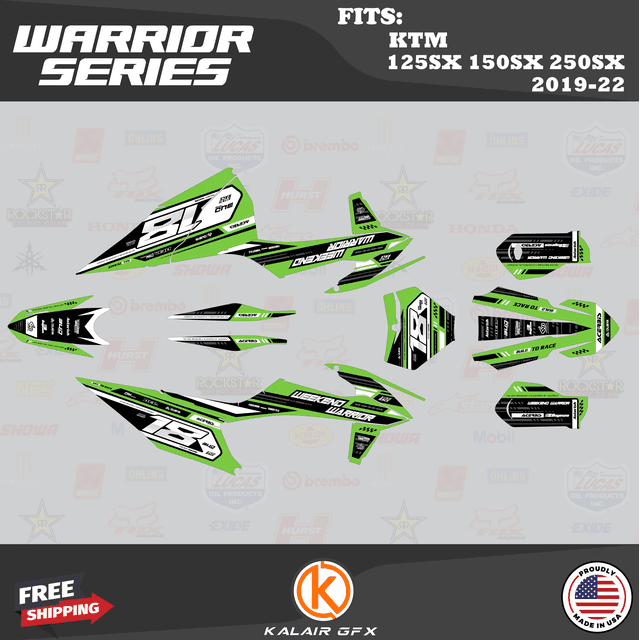 Kalair GFX Graphics Kit for KTM Motocross 2-Stroke 125SX,150SX and ...