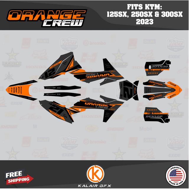 Kalair GFX Graphics Kit for KTM Motorcross 2-Stroke 125SX,250SX and ...