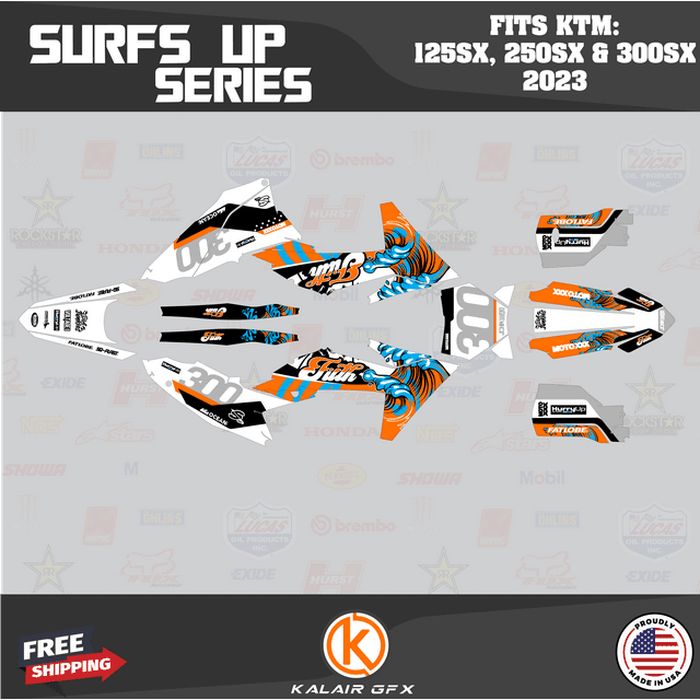 Kalair GFX Graphics Kit for KTM Motorcross 2-Stroke 125SX,250SX and ...