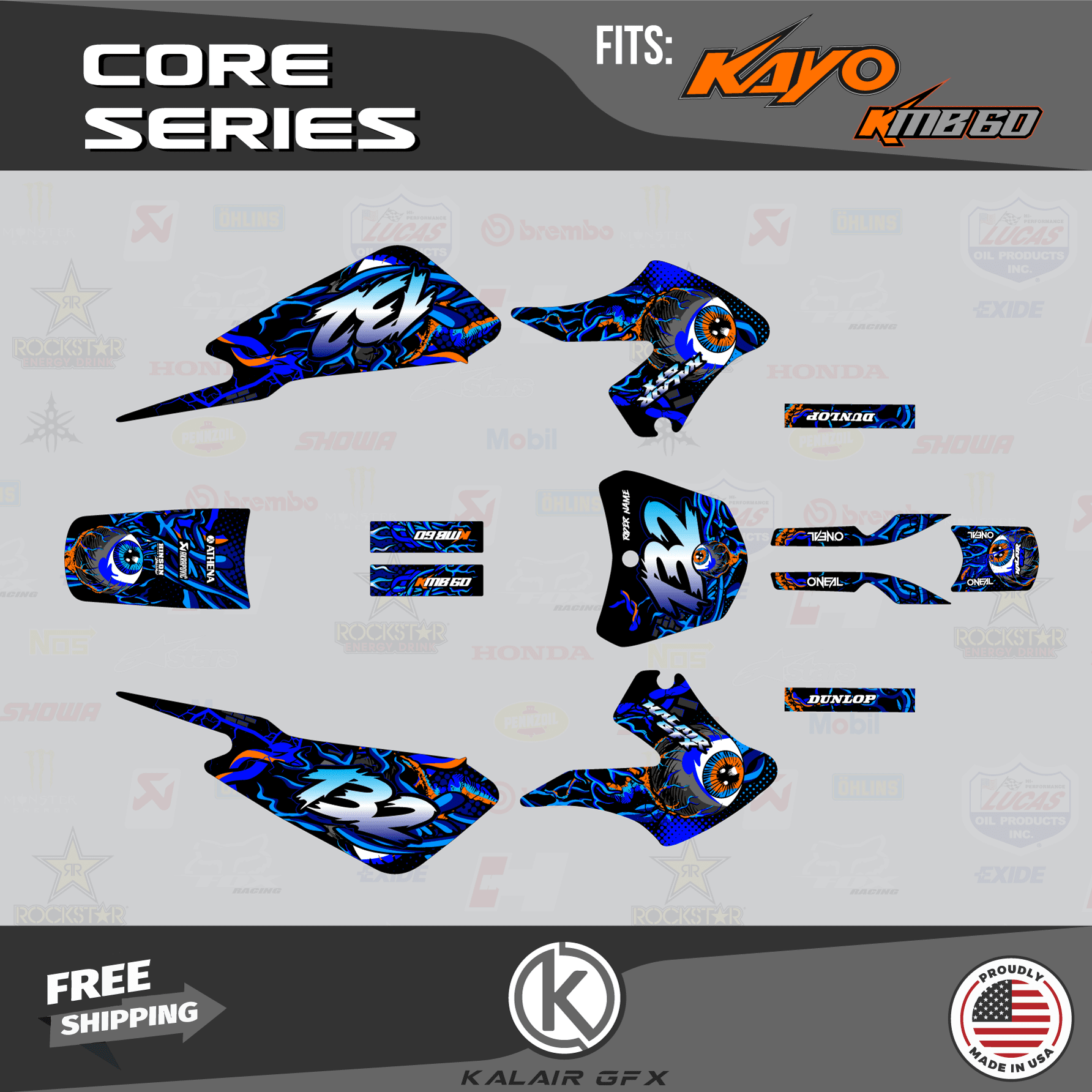 Kalair GFX Graphics Kit for Kayo KMB60 (2022-2023) Core Series ...