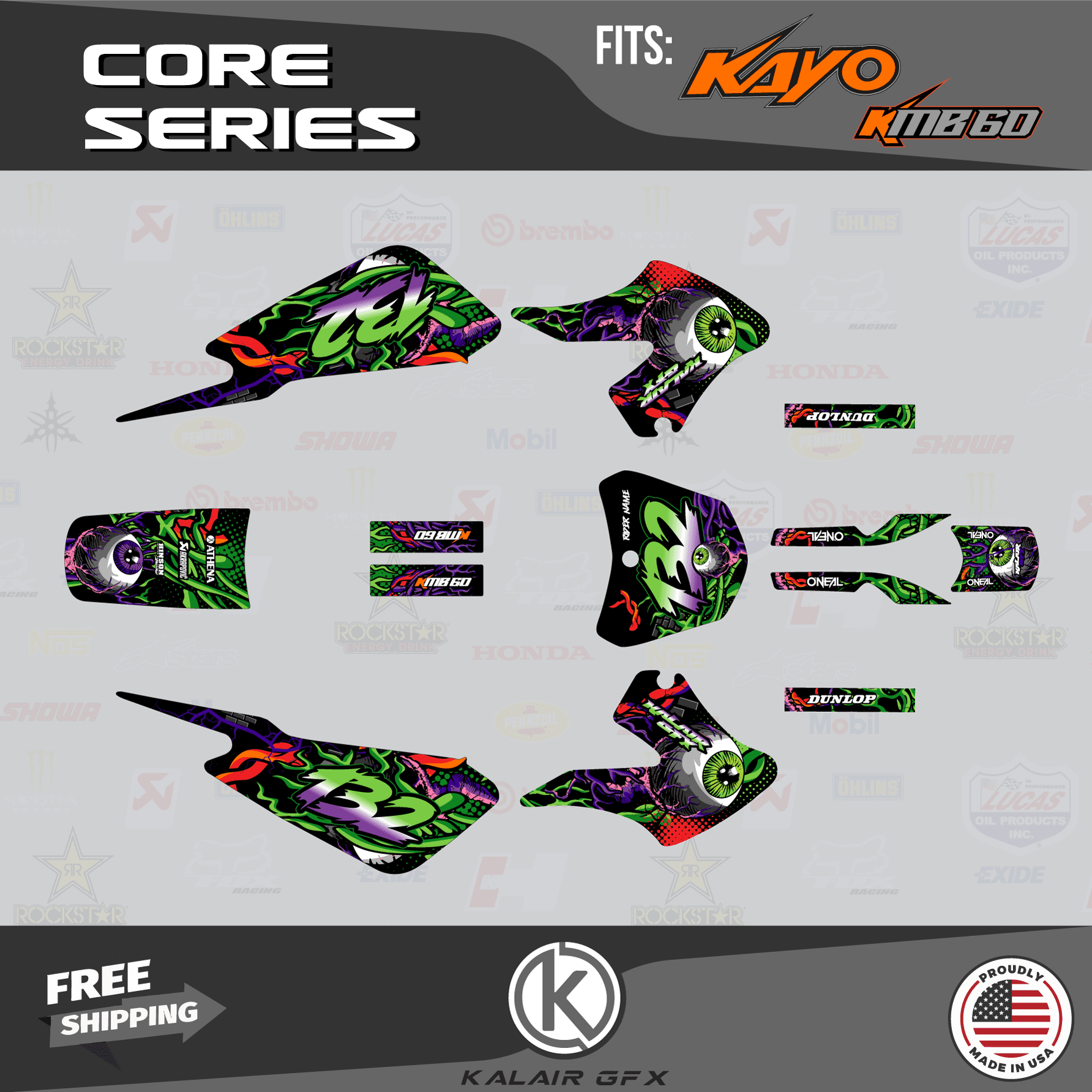 Kalair GFX Graphics Kit for Kayo KMB60 (2022-2023) Core Series ...