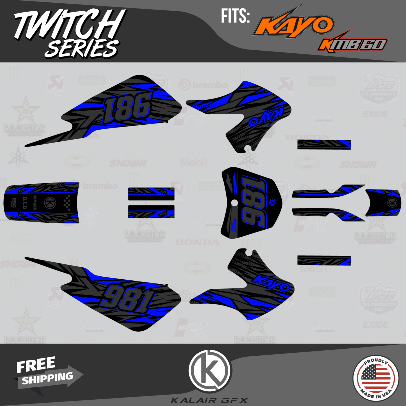 Kalair GFX Graphics Kit for Kayo KMB60 (2022-2023) Twitch Series ...