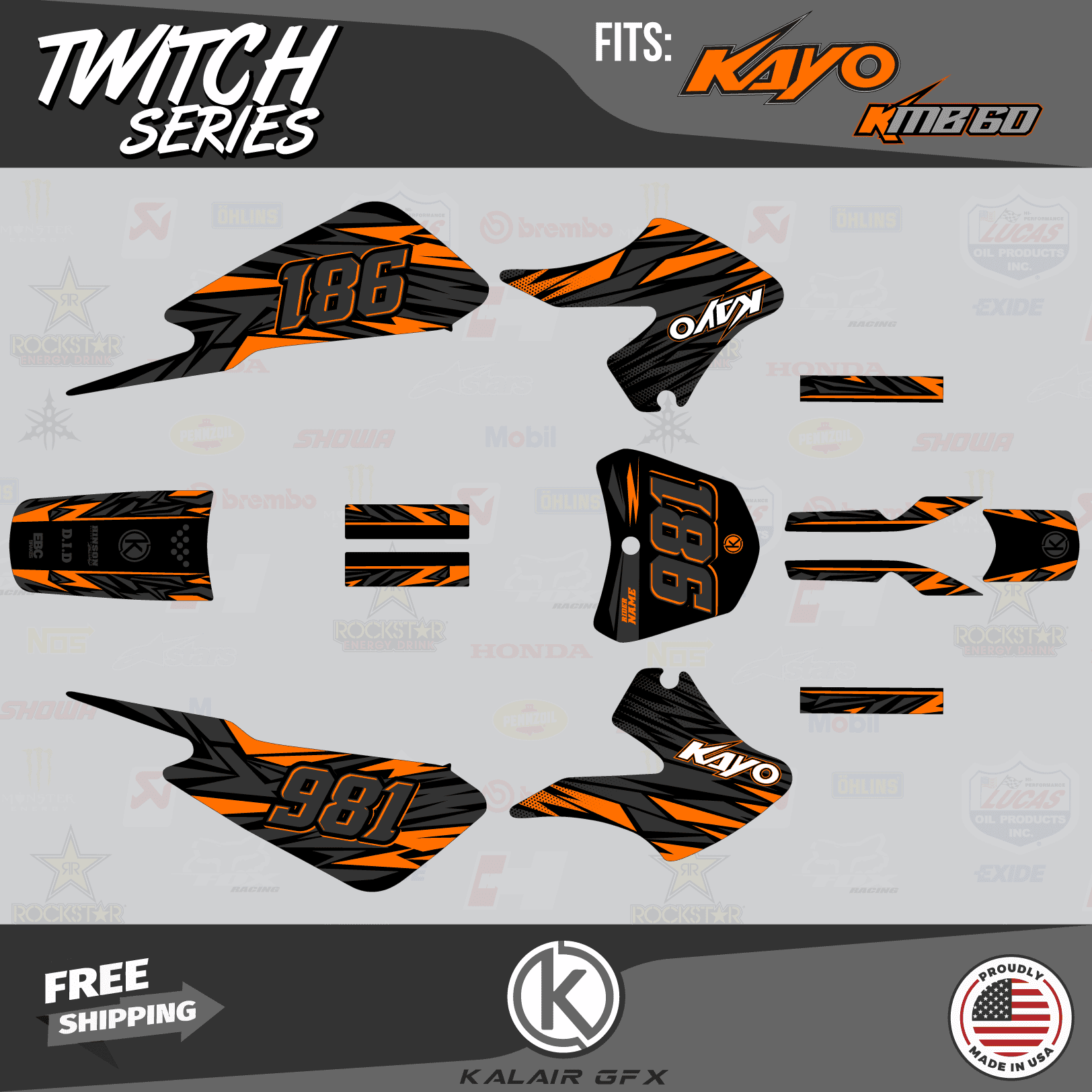 Kalair GFX Graphics Kit for Kayo KMB60 (2022-2023) Twitch Series ...
