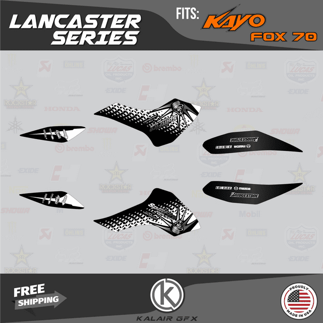Kalair GFX Graphics Kit for Kayo SPORTS ATV FOX-70,AY-70,STORM-70 (All ...