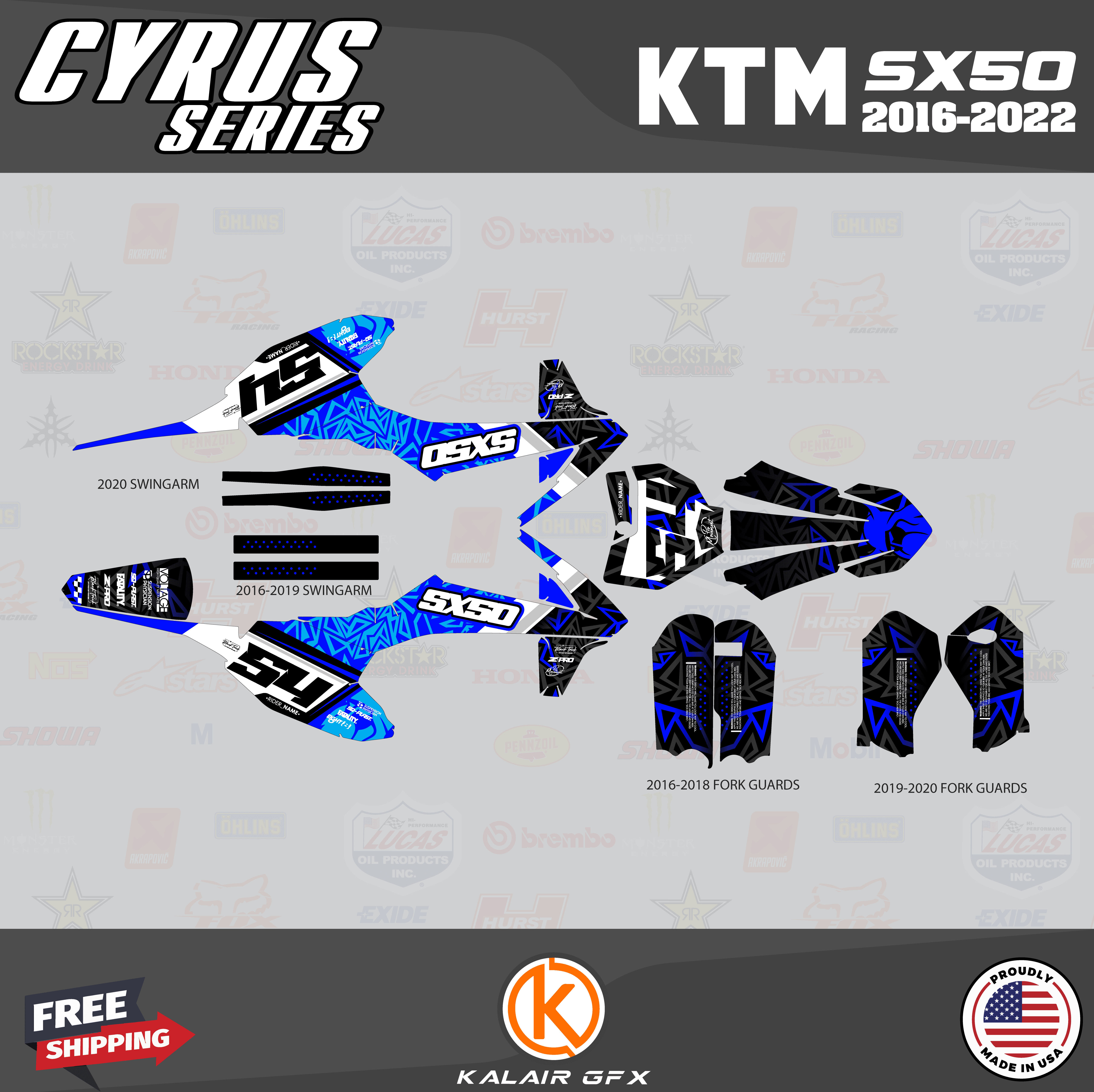 Kalair GFX Graphics Kit for Ktm 50SX MINI Cyrus Series - Walmart.com
