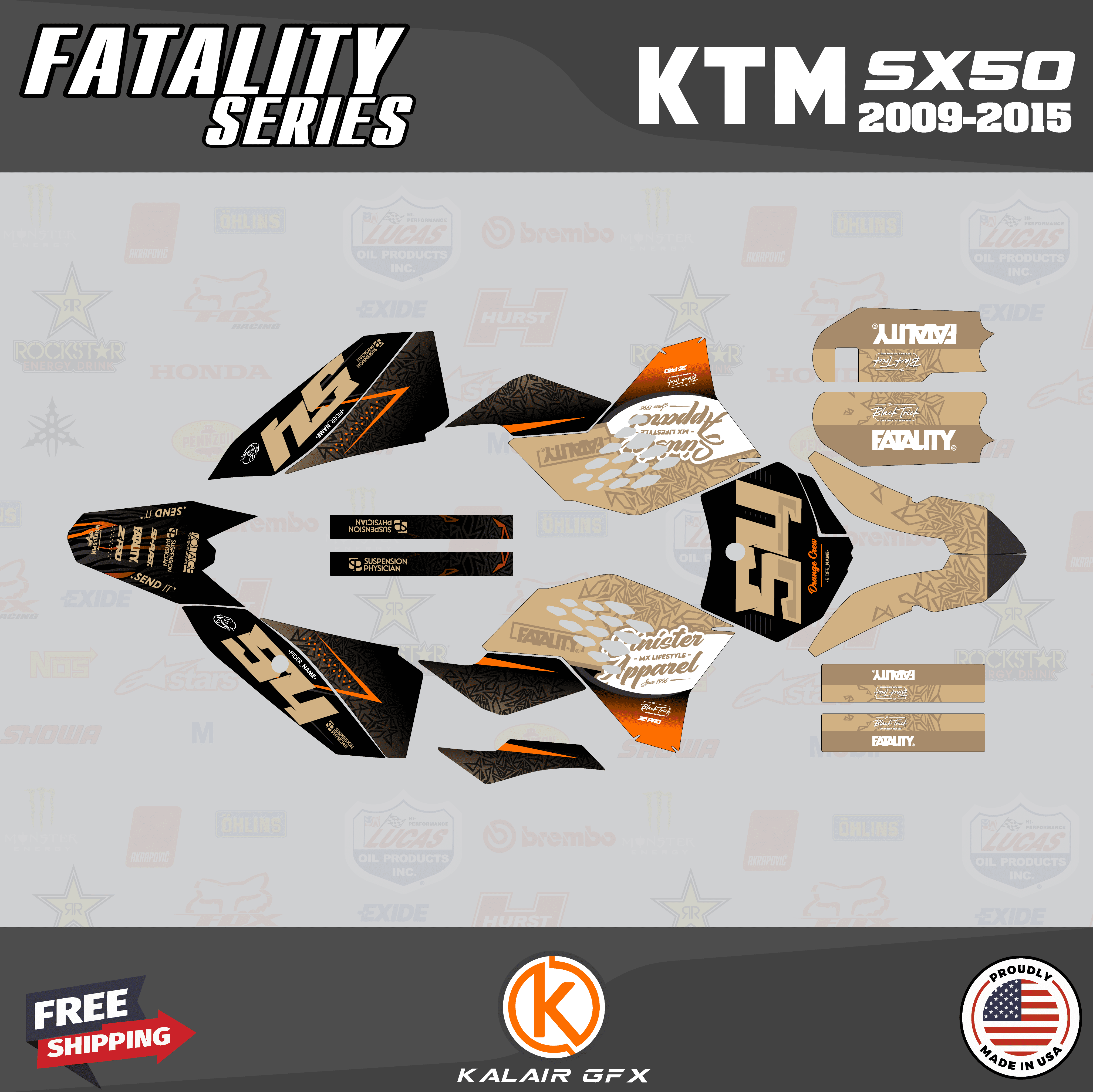 Kalair GFX Graphics Kit for Ktm 50SX MINI Fatality Series - Walmart.com