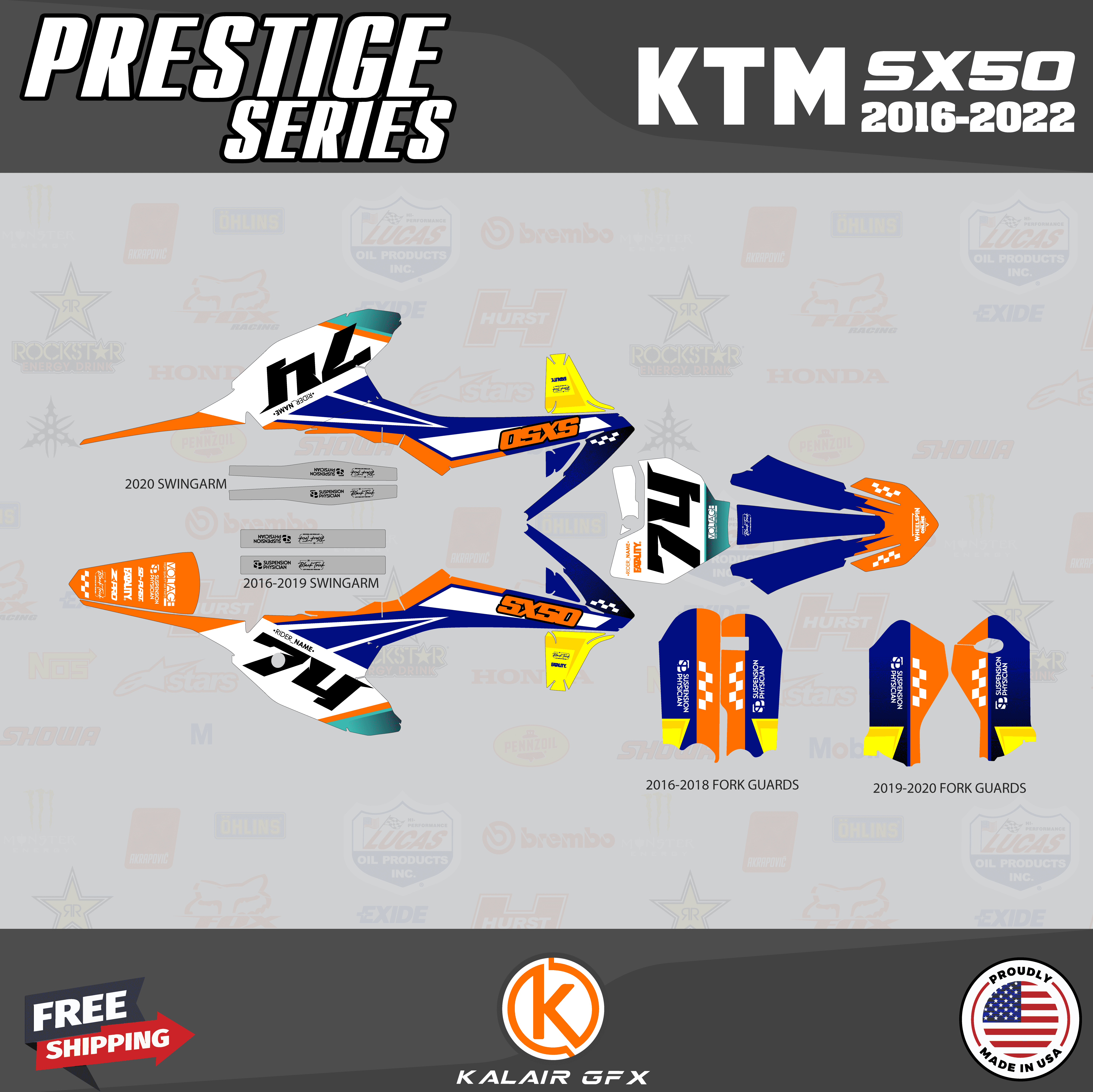 Kalair GFX Graphics Kit for Ktm 50SX MINI SX50 (2020-2023) Prestige ...