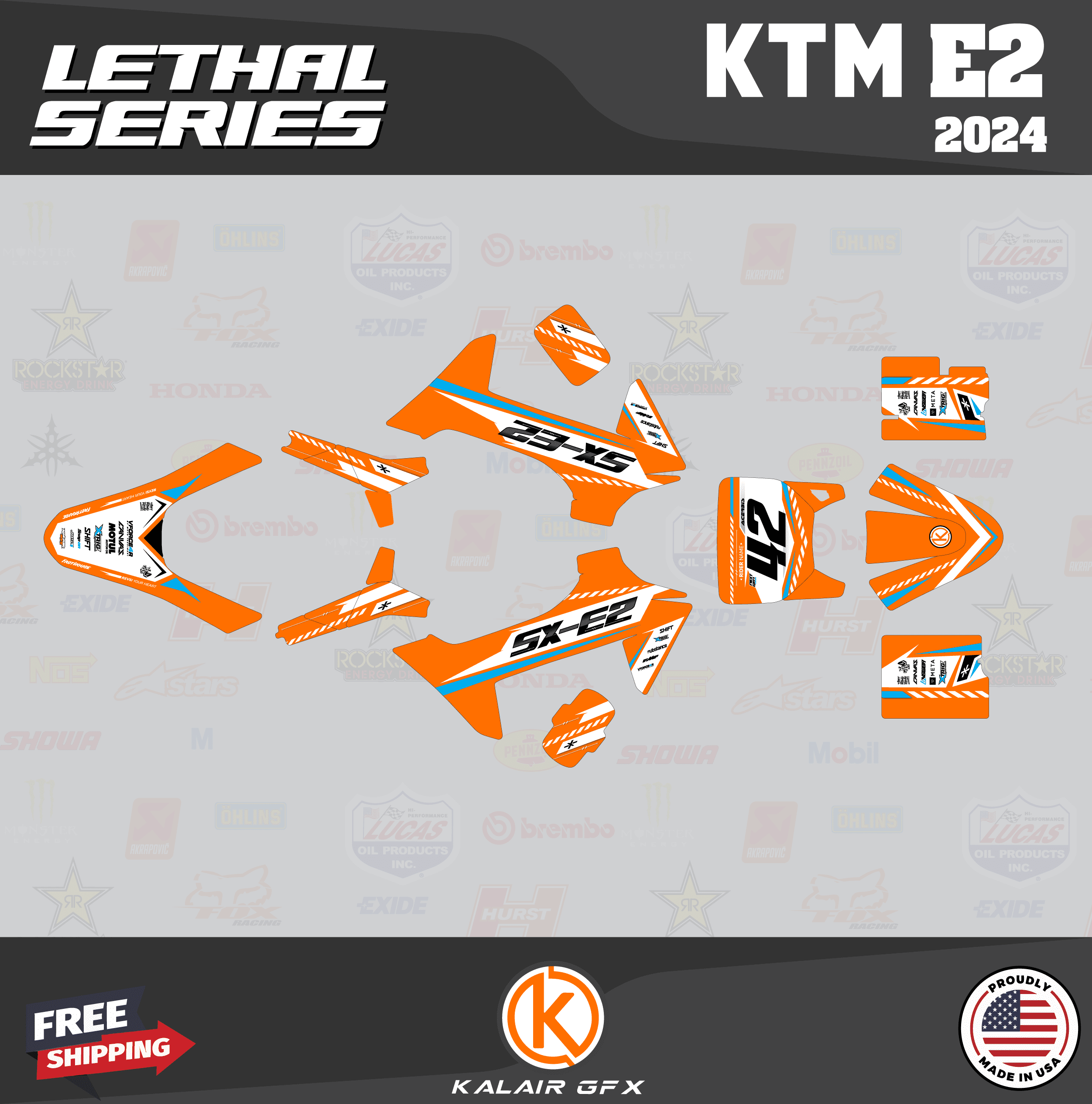 Kalair GFX Graphics Kit for Ktm ELECTRIC MINI SX-E2 (2024) Lethal ...
