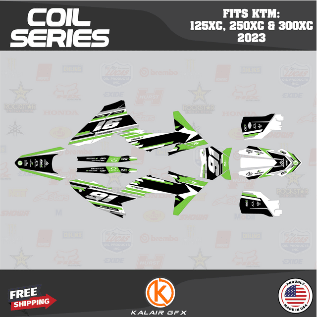 Kalair GFX Graphics Kit for Ktm KTM Enduro 2-Stroke 125XC,250XC and ...