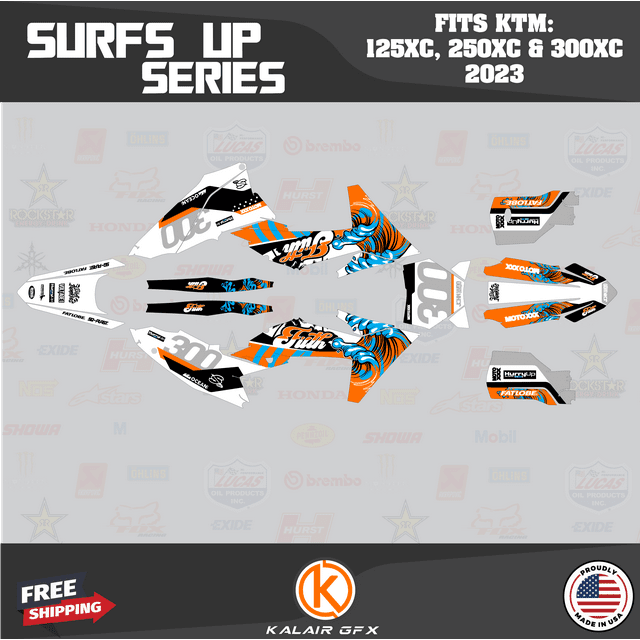 Kalair GFX Graphics Kit for Ktm KTM Enduro 2-Stroke 125XC,250XC and ...