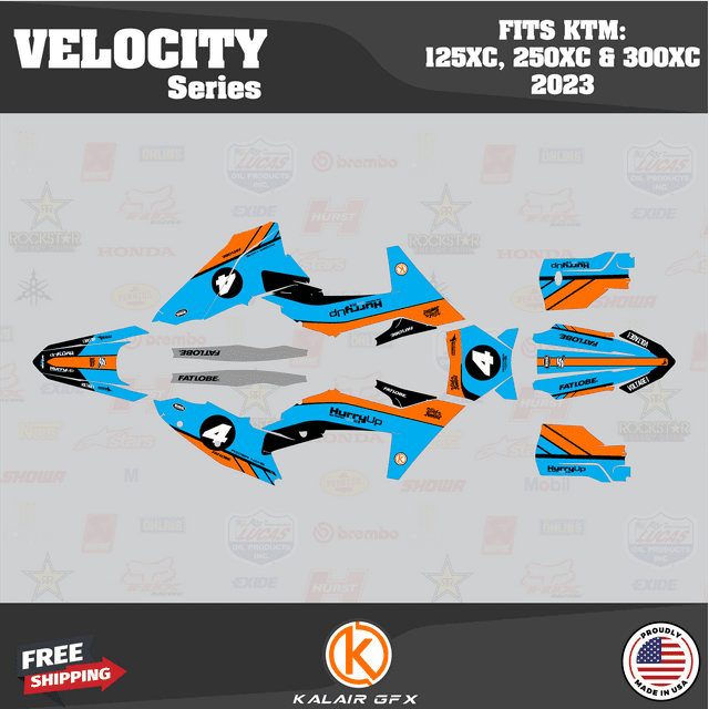 Kalair GFX Graphics Kit for Ktm KTM Enduro 2-Stroke 125XC,250XC and ...