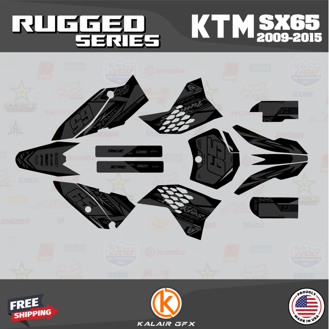 Kalair GFX Graphics Kit for Ktm SX65 (2009-2015) Rugged Series ...