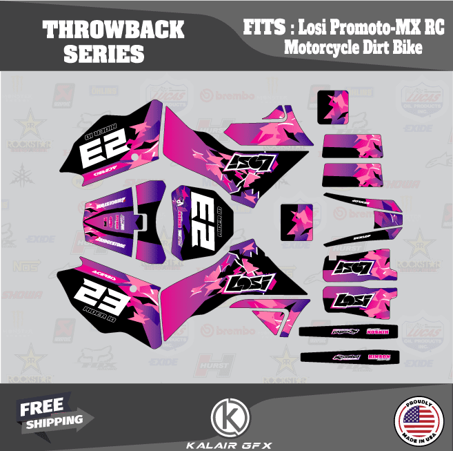 Kalair GFX Graphics Kit for Losi Promoto-Mx Rc Motorcycle Dirt Bike ...