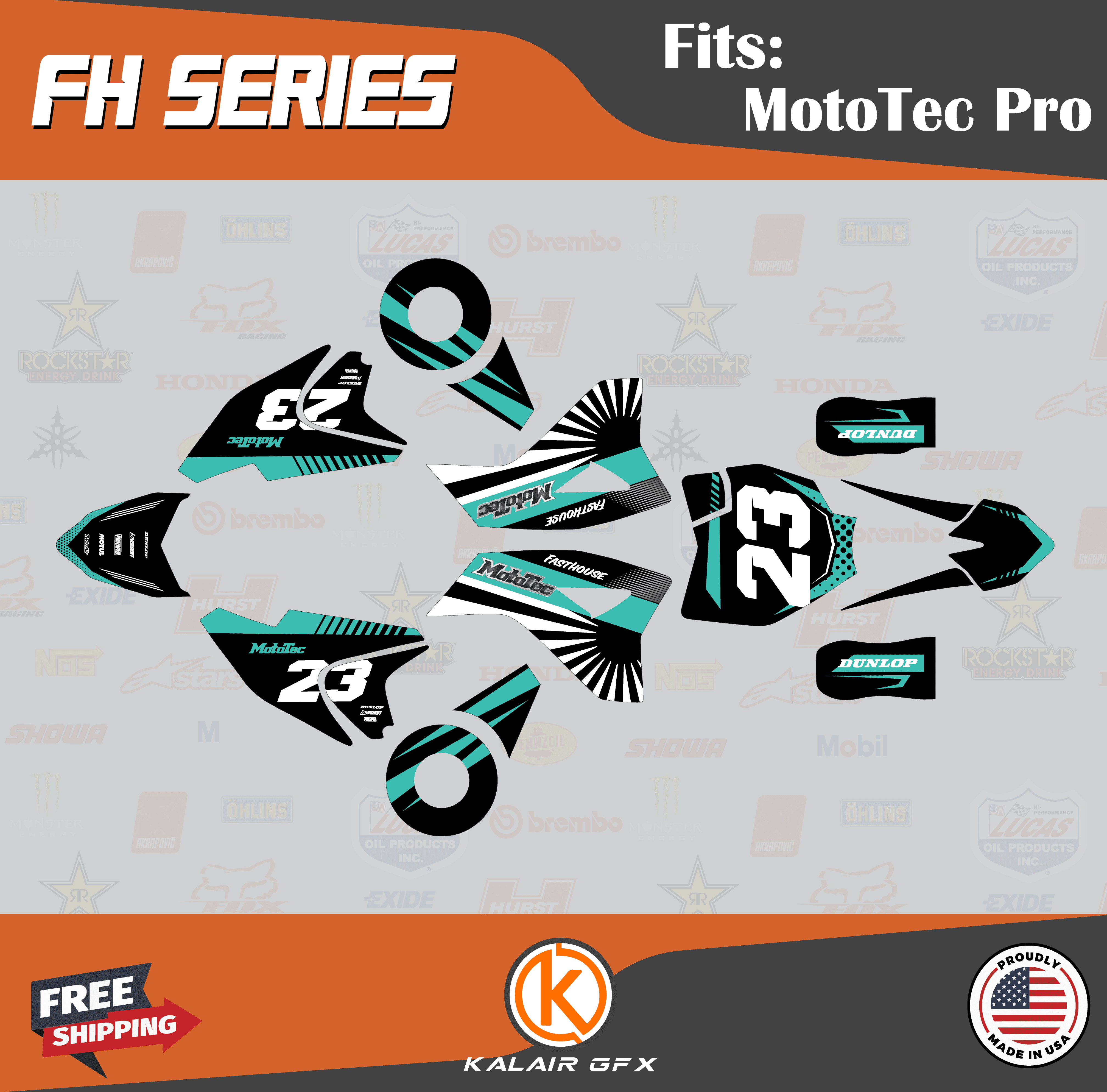 Kalair GFX Graphics Kit for Mototec 36V PRO (All Years) Fh Series ...