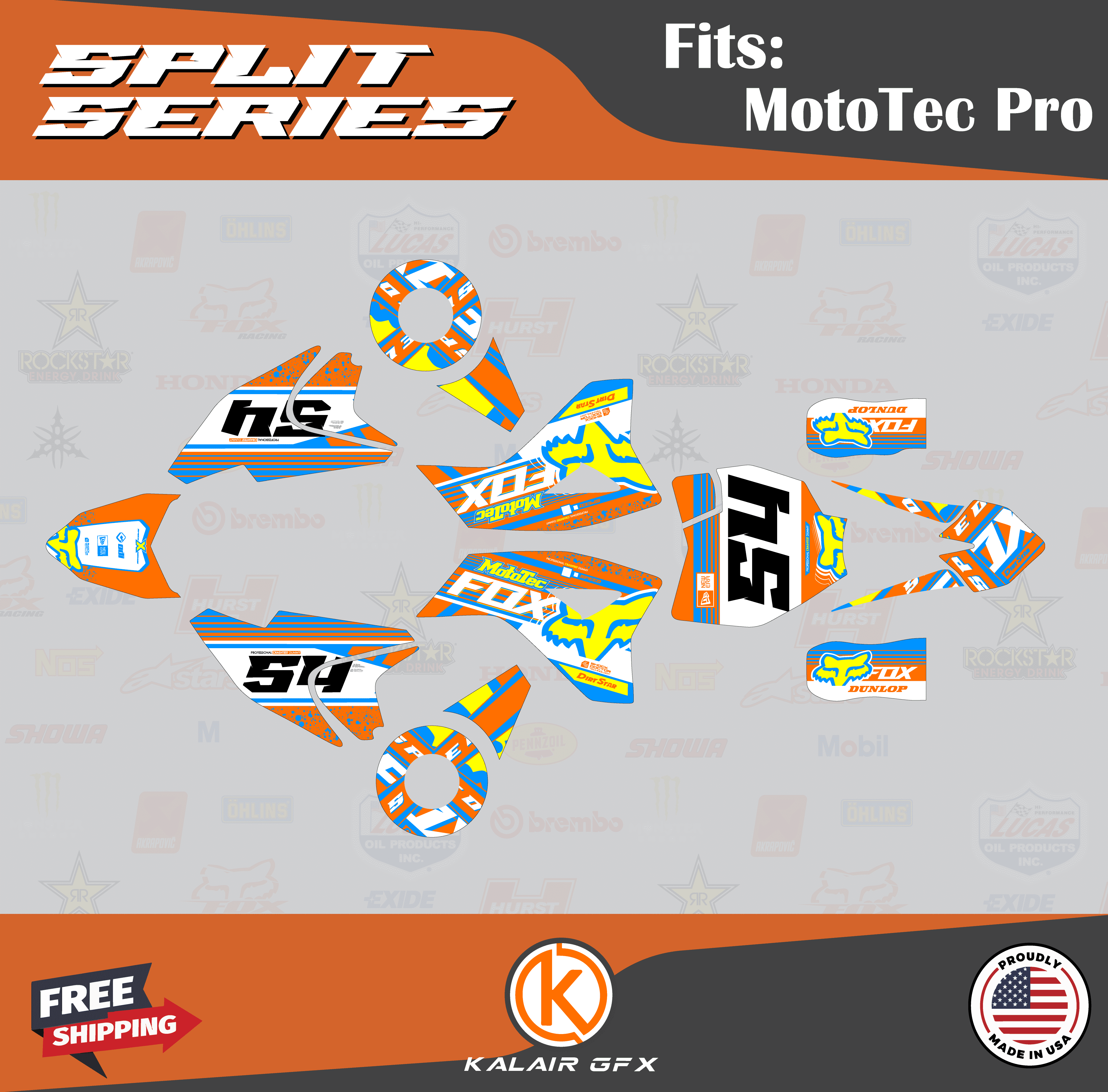 Kalair GFX Graphics Kit for Mototec 36V PRO (All Years) Split Series ...