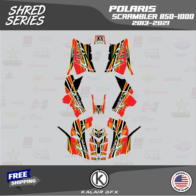 Kalair GFX Graphics Kit for Polaris ATV Scrambler 850, Scrambler 1000 ...