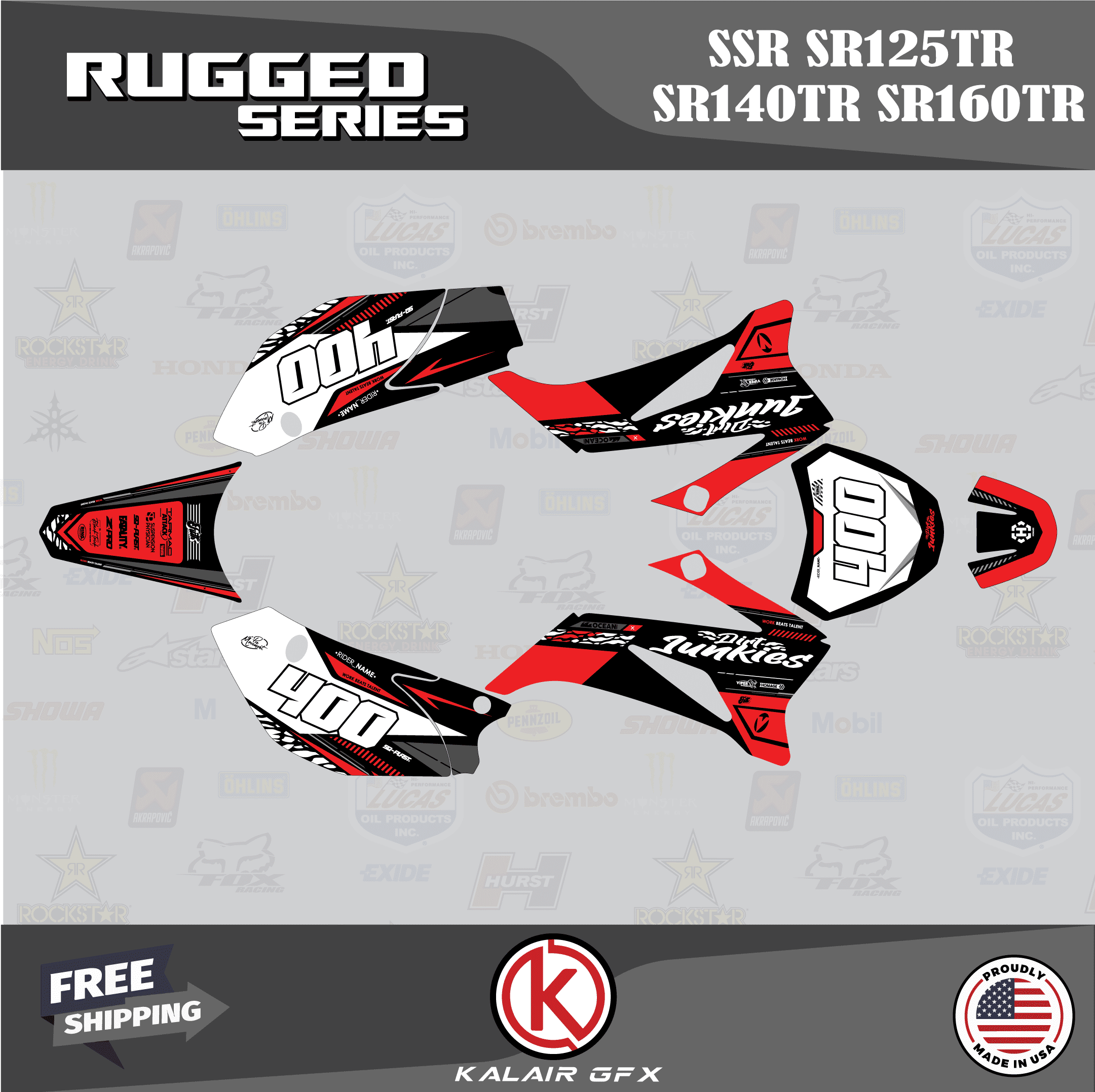 Kalair GFX Graphics Kit for SSR SR125TR, SR140TR and SR160TR Rugged ...