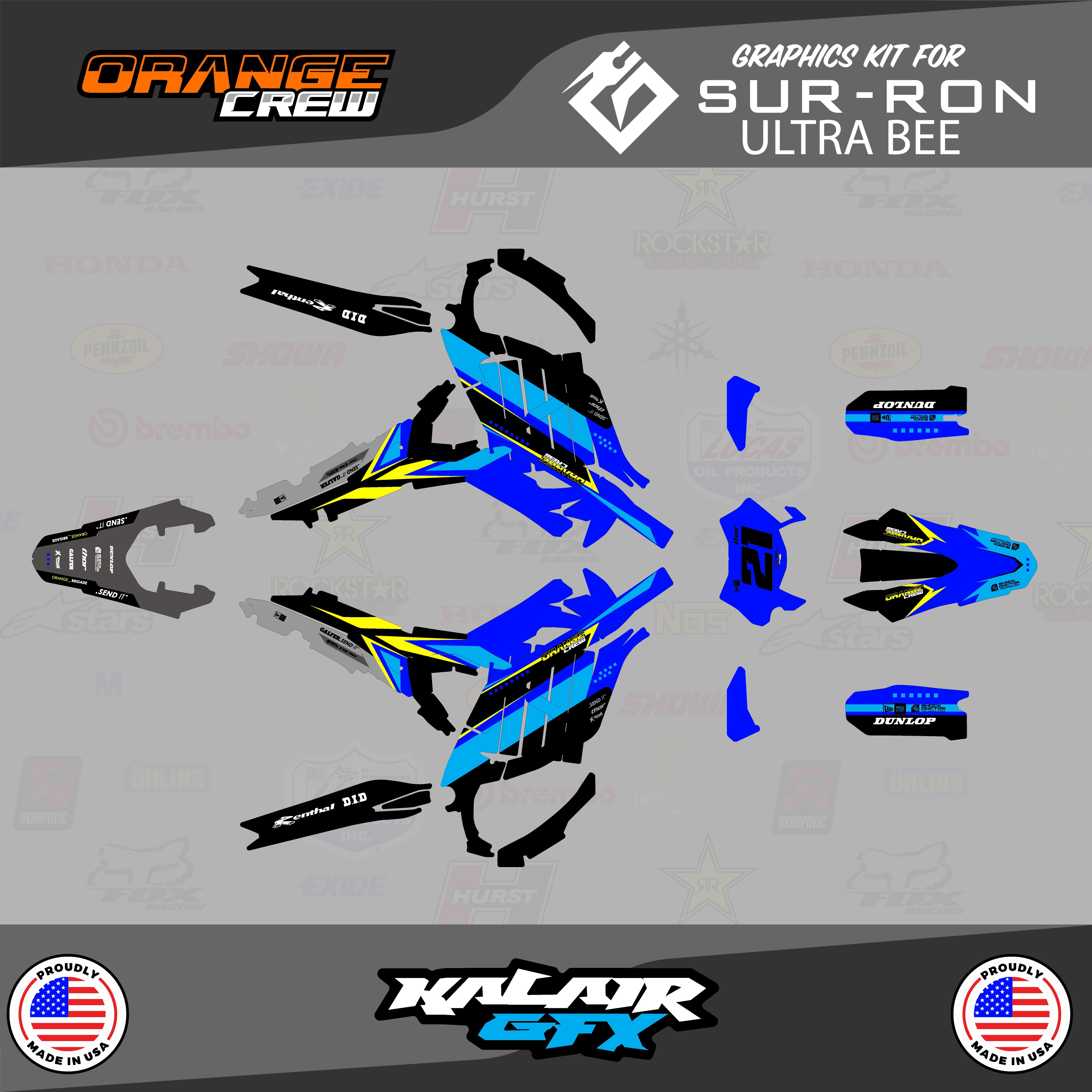 Kalair GFX Graphics Kit for SUR-RON ULTRA BEE (All Years) Og-crew ...