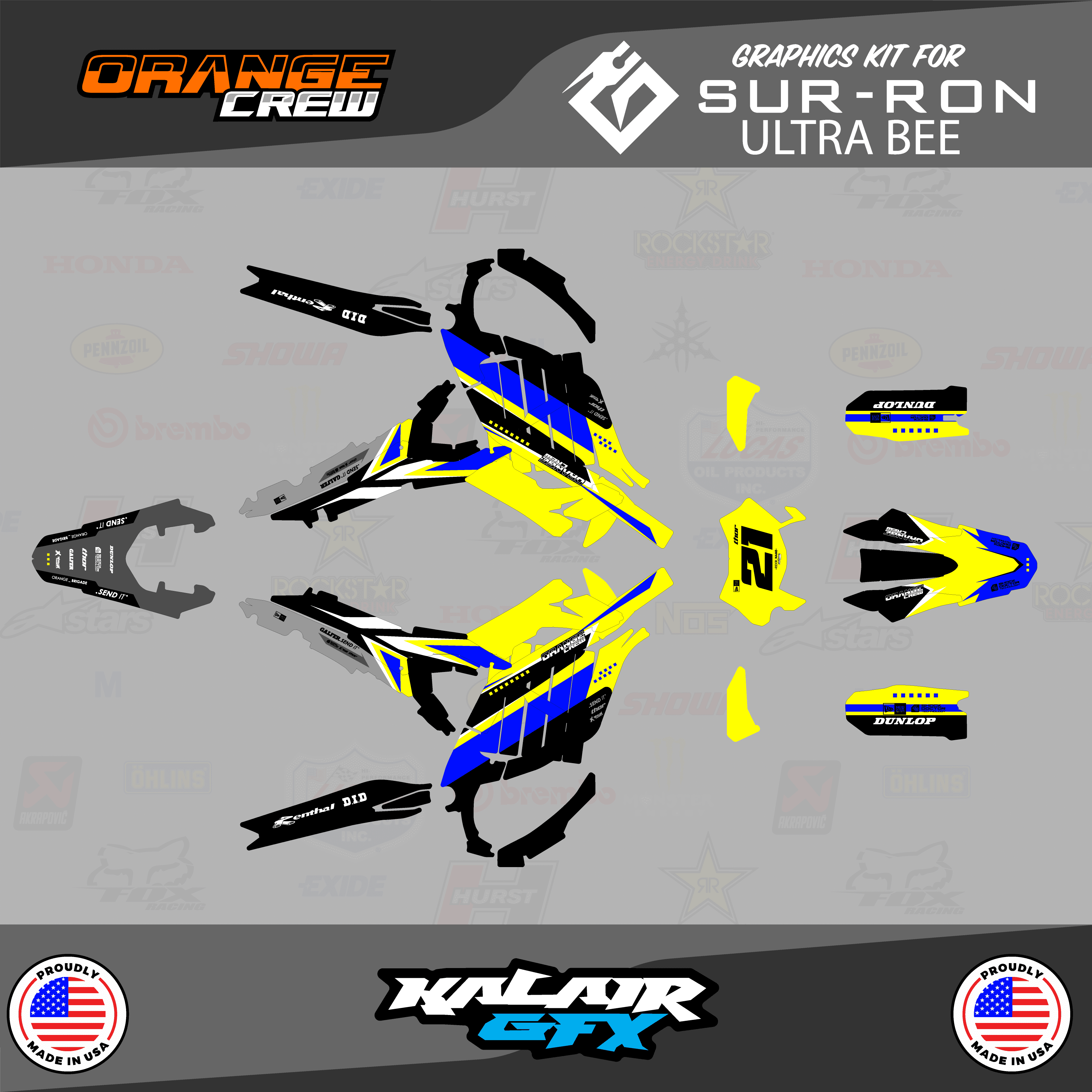 Kalair GFX Graphics Kit for SUR-RON ULTRA BEE (All Years) Og-crew ...