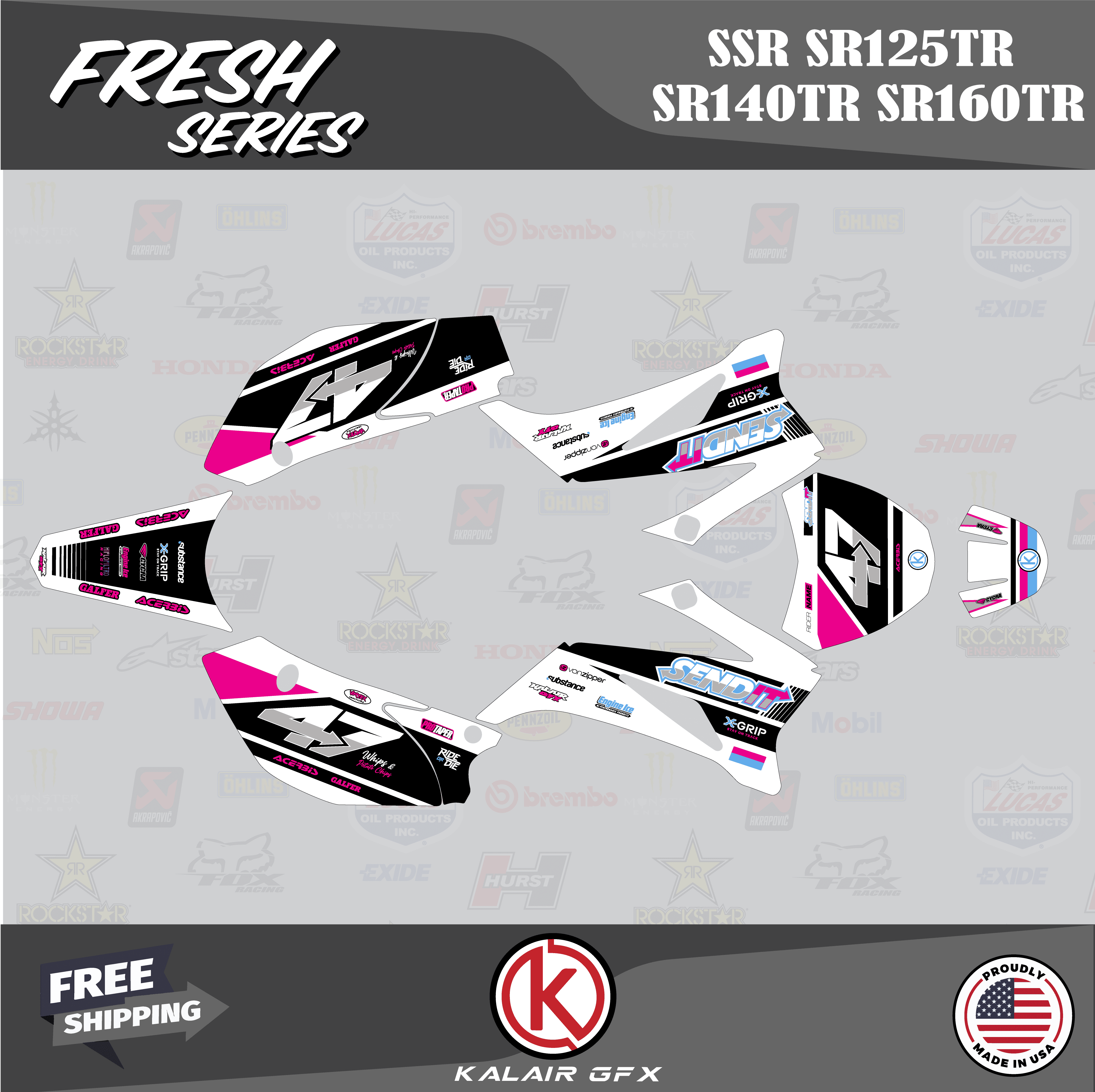 Kalair GFX Graphics Kit for Ssr SR125TR, SR140TR, and SR160TR (2021 ...
