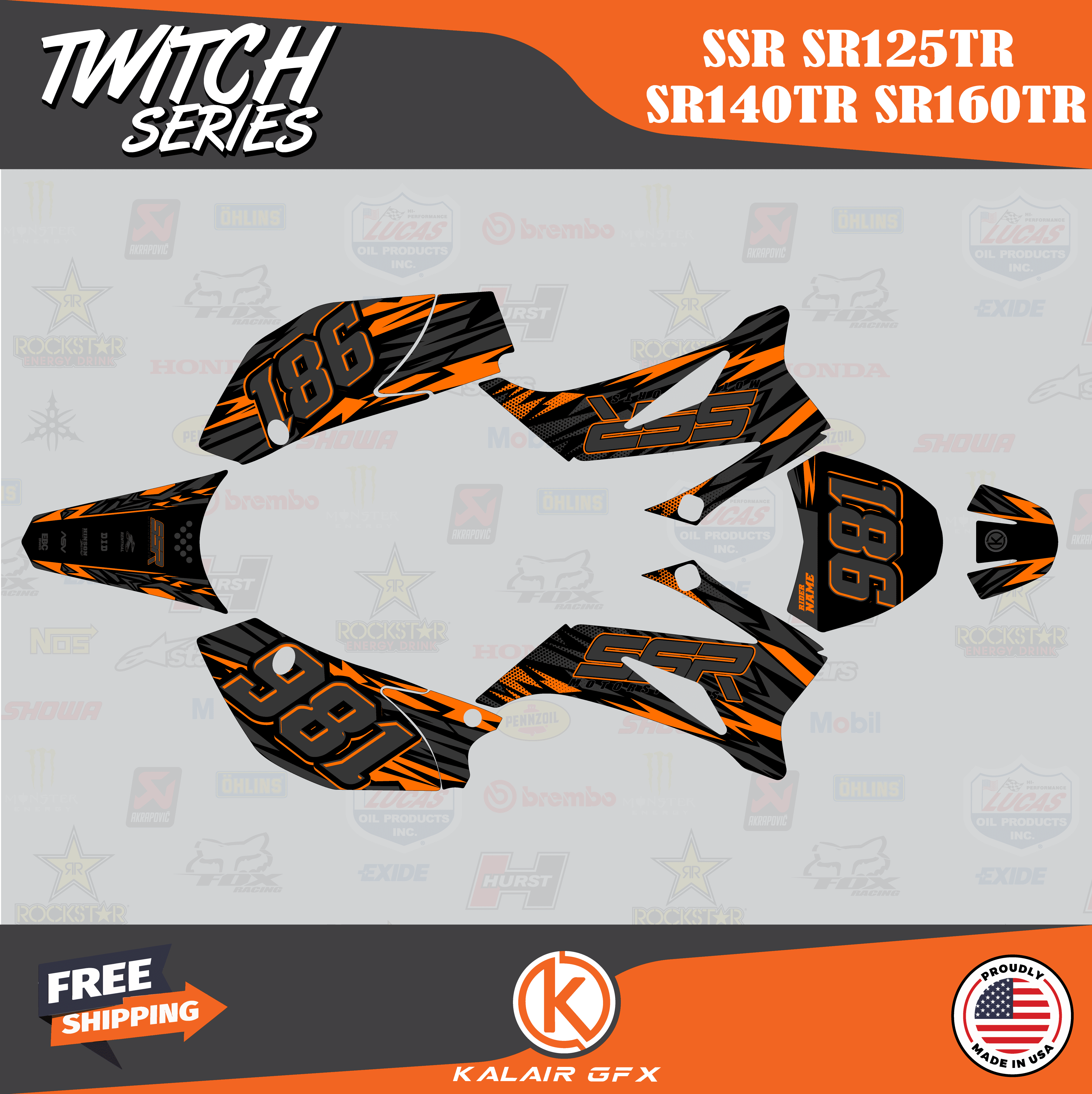Kalair GFX Graphics Kit for Ssr SR140TR (2021) Twitch Series - Walmart.com