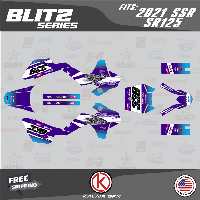 Kalair GFX Graphics Kit for Ssr SR70, SR110, and SR125 (2021+) (2021 ...