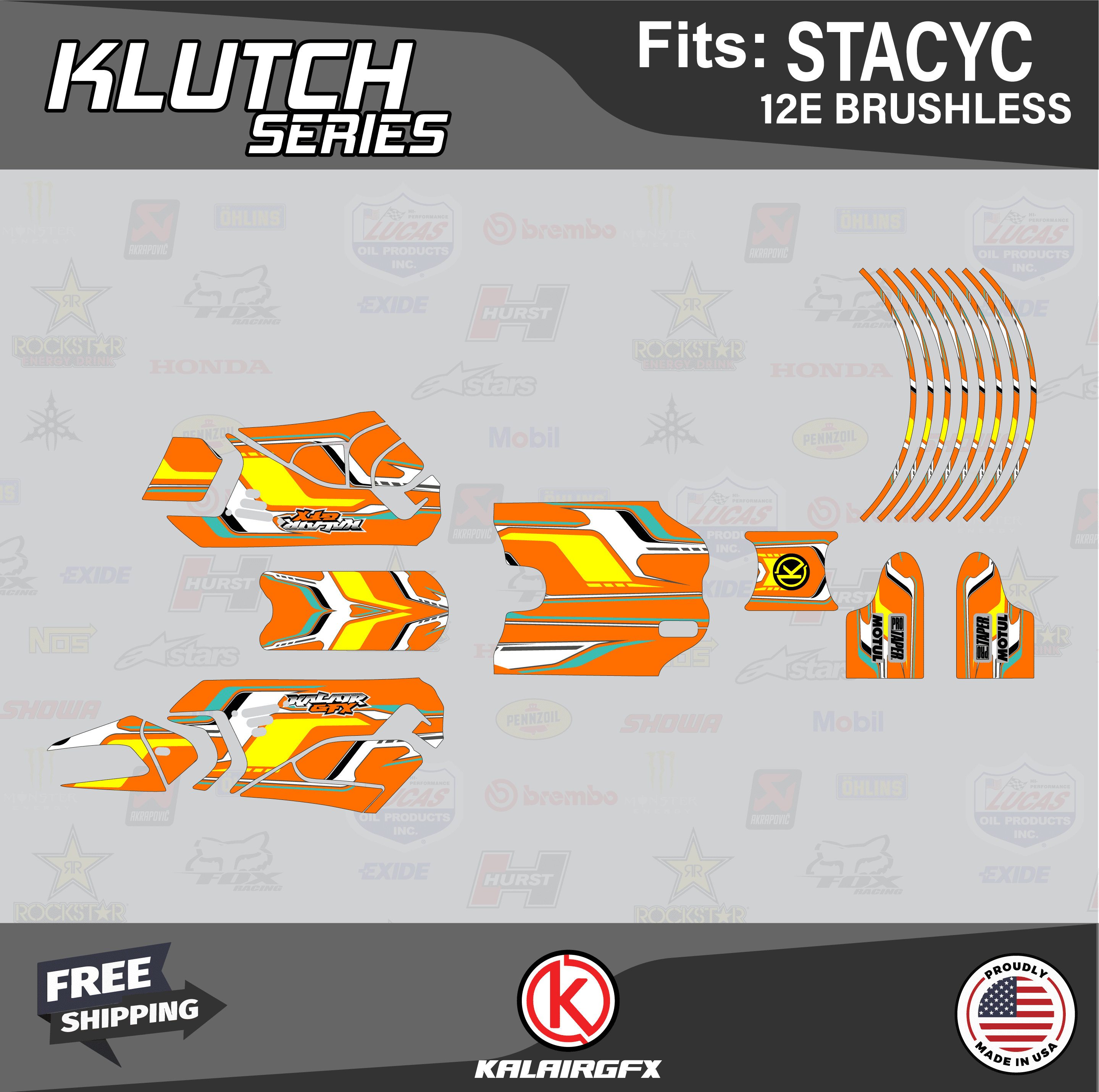 Kalair GFX Graphics Kit for Stacyc 12E BRUSHLESS (All Years) Klutch ...