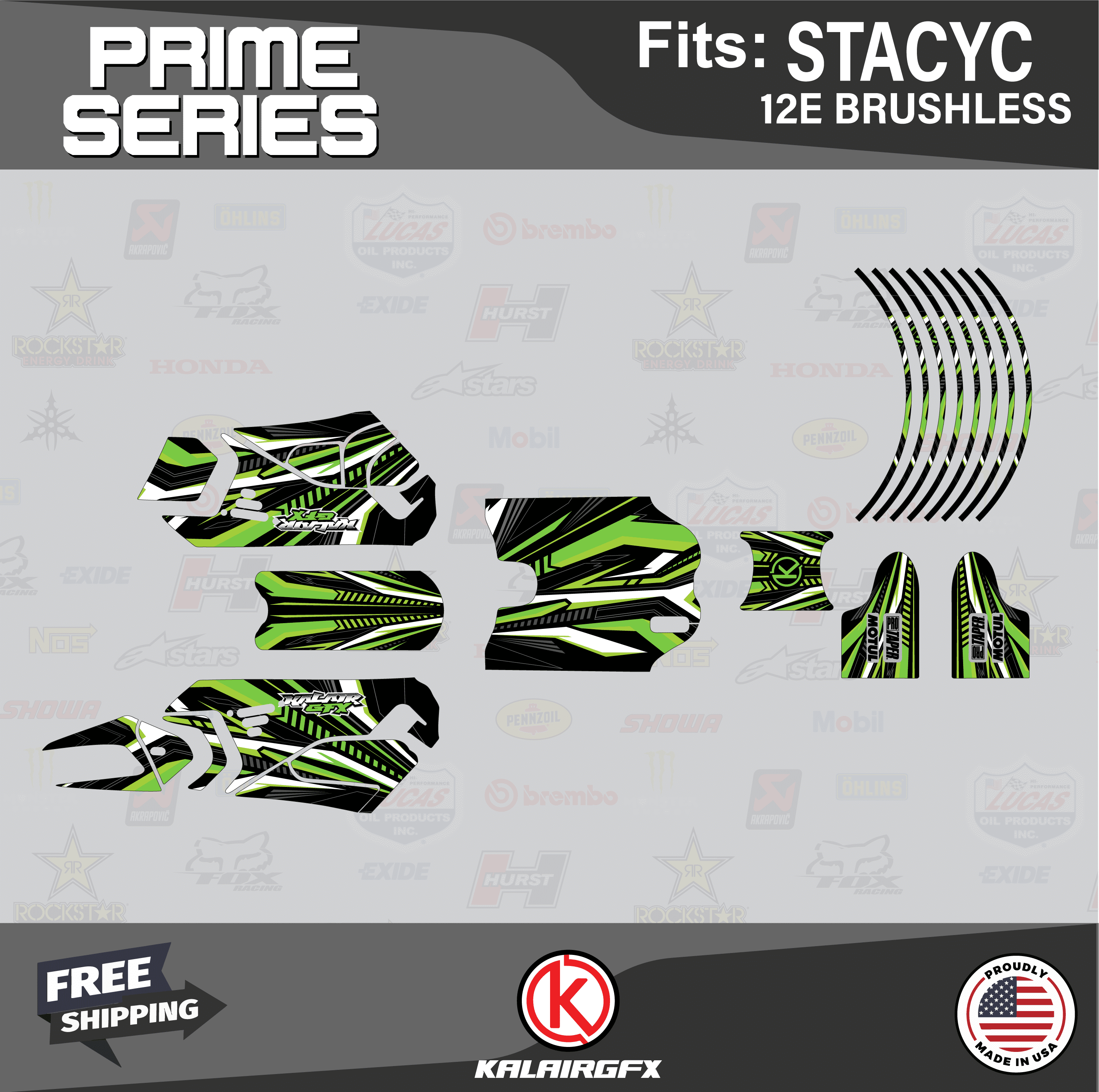 Kalair GFX Graphics Kit for Stacyc 12E BRUSHLESS (All Years) Prime ...