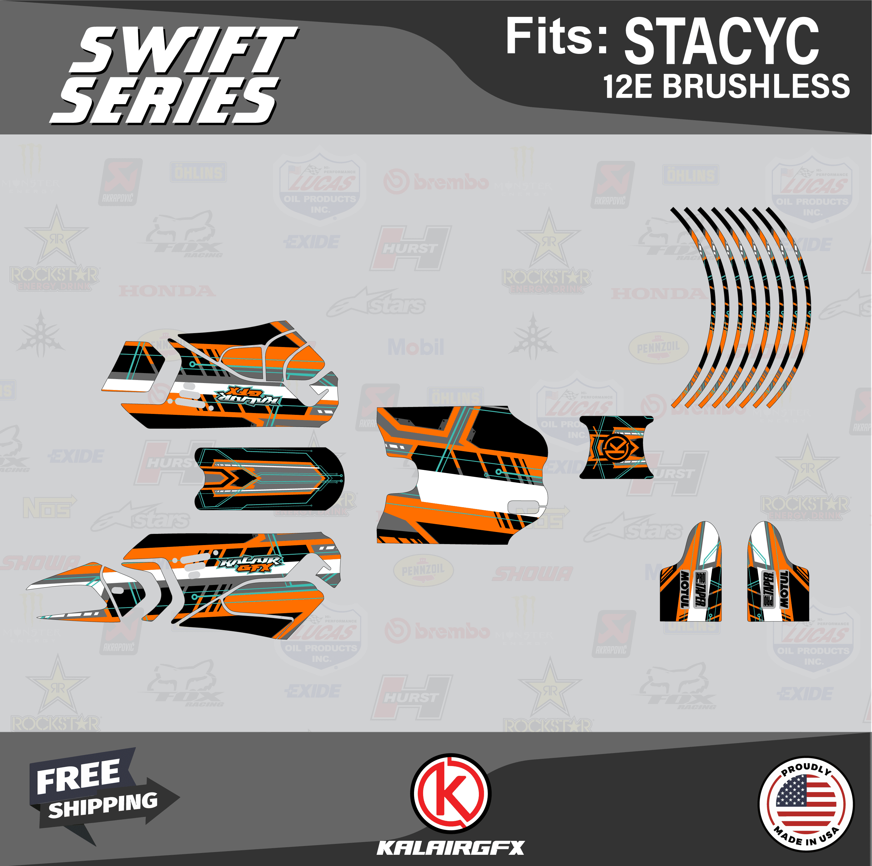 Kalair GFX Graphics Kit for Stacyc 12E BRUSHLESS (All Years) Swift ...