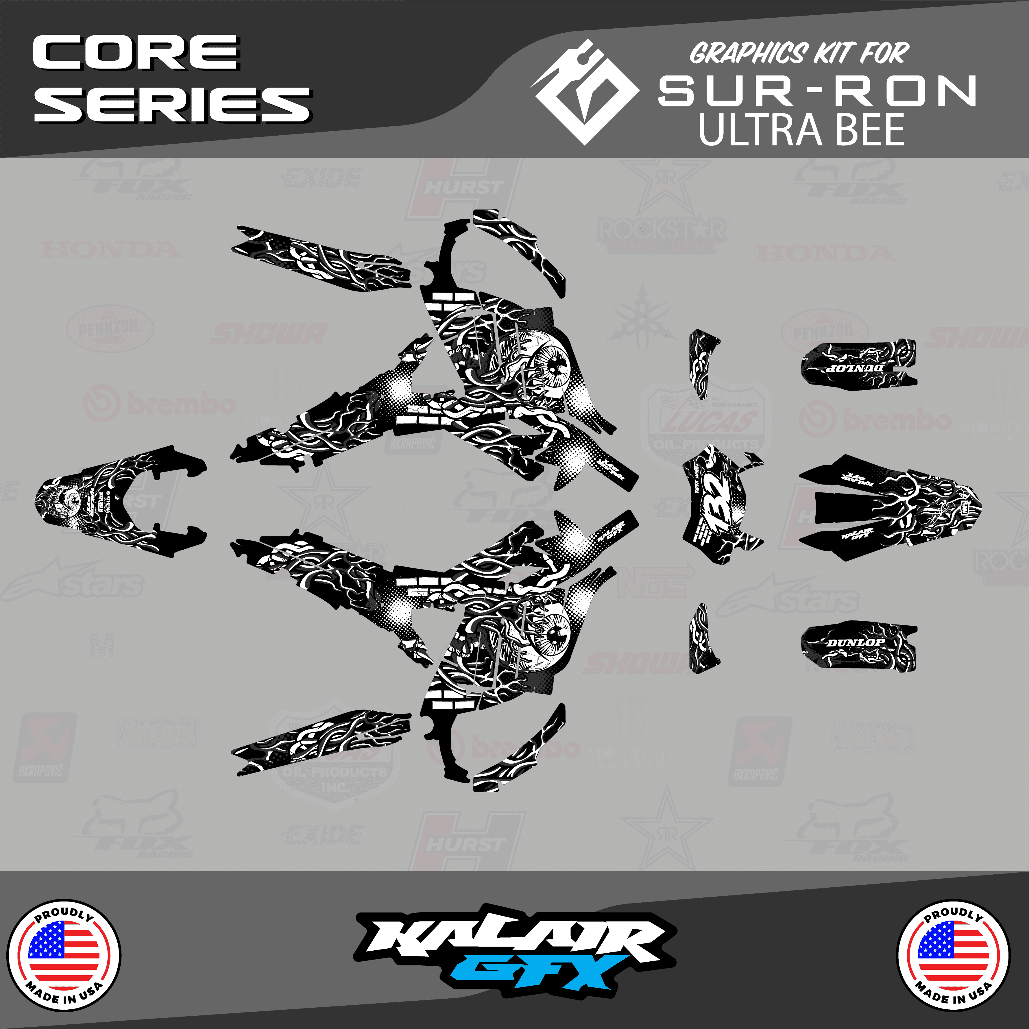 Kalair GFX Graphics Kit for Sur-Ron ULTRA BEE (All Years) Core Series ...