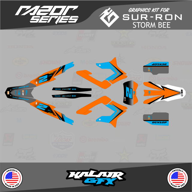 Kalair GFX Graphics Kit for Surron STORM BEE (All Years) Razor Series ...