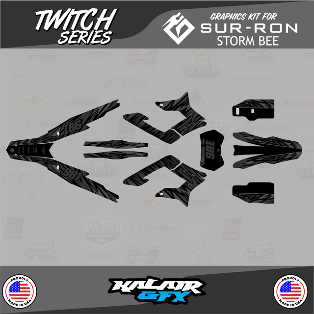 Kalair GFX Graphics Kit for Surron STORM BEE (All Years) Twitch Series ...