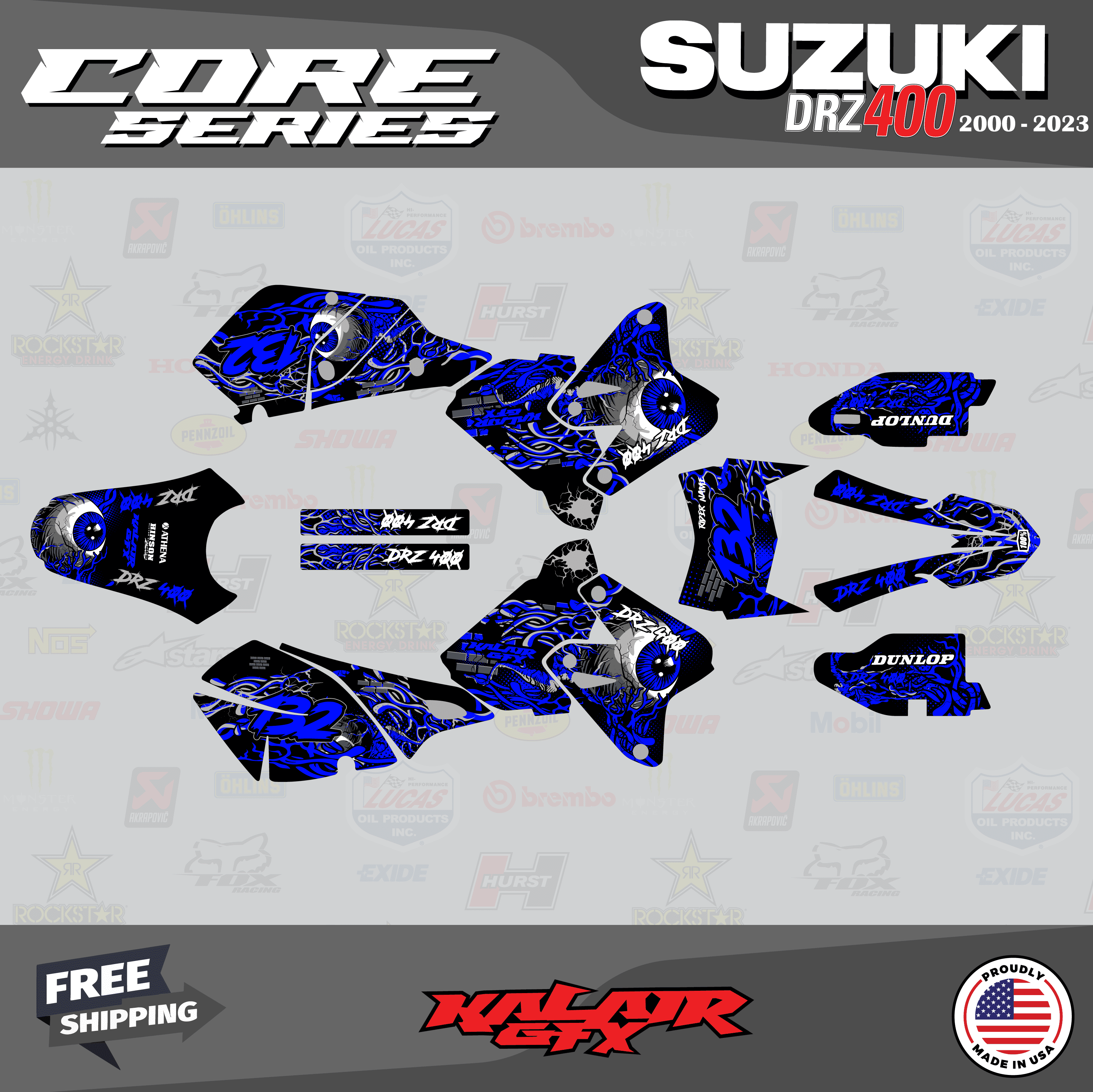 Kalair GFX Graphics Kit for Suzuki DRZ400SM (2001-2023) Core Series ...