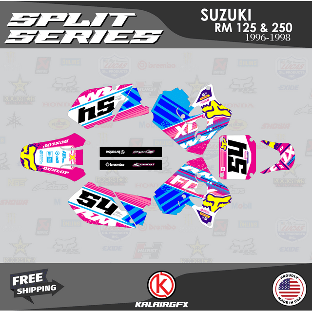Kalair GFX Graphics Kit for Suzuki RM125 (1996-1998) Split Series ...