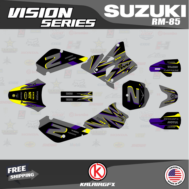 Kalair GFX Graphics Kit for Suzuki RM85 (2005-2023) Vision Series ...