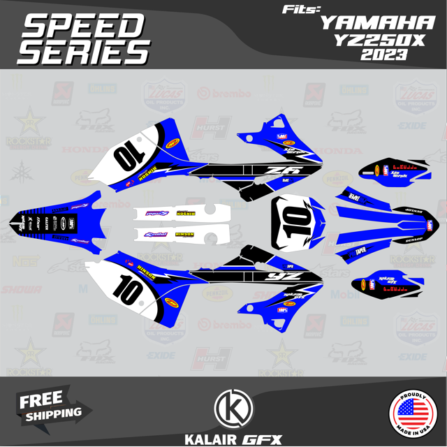 Kalair GFX Graphics Kit for Yamaha 2-stroke Enduro YZ 250X (2023) Speed ...
