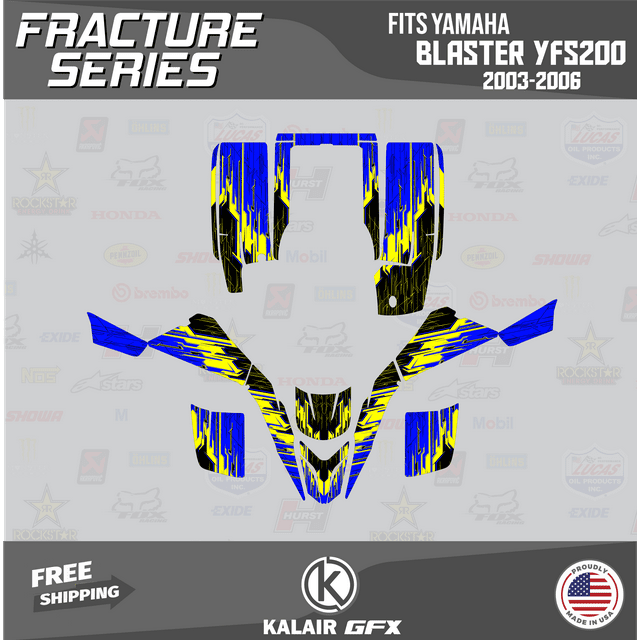 Kalair GFX Graphics Kit for Yamaha ATV BLASTER YFS 200 (2003-2006 ...