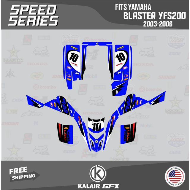 Kalair GFX Graphics Kit for Yamaha ATV BLASTER YFS 200 (2003-2006 ...