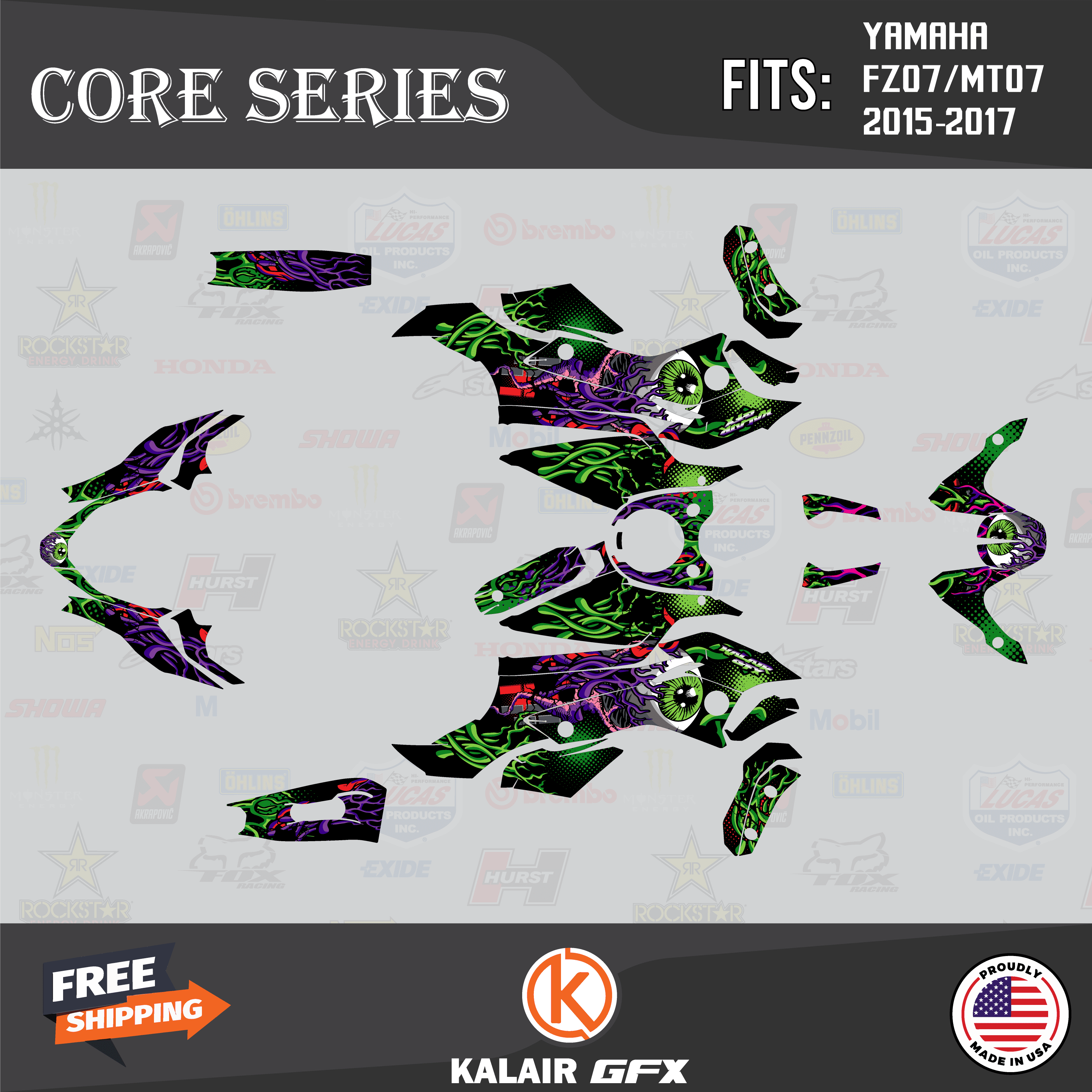 Kalair GFX Graphics Kit for Yamaha FZ-07 and MT-07 Core Series ...