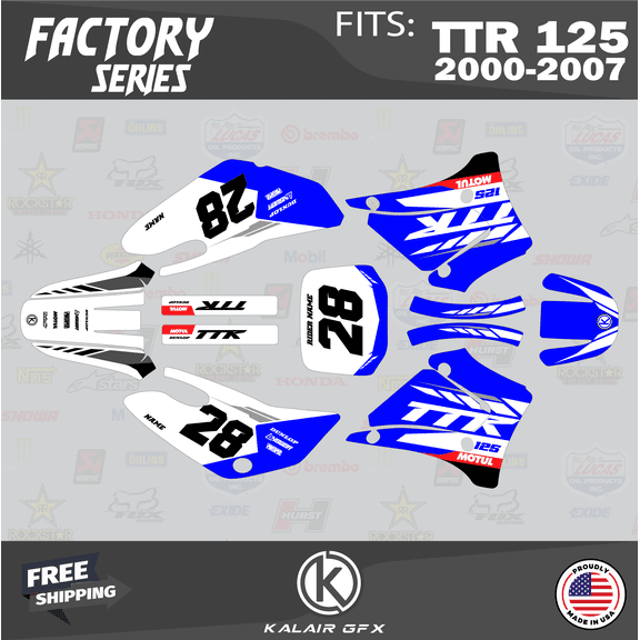 Kalair GFX Graphics Kit for Yamaha YZ125 (2006-2007) Speed Series ...