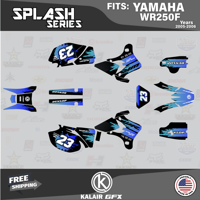 Kalair GFX Graphics Kit for Yamaha WR250F (2005-2006) Splash Series ...