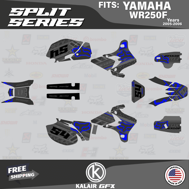 Kalair GFX Graphics Kit for Yamaha WR250F (2005-2006) Split Series ...