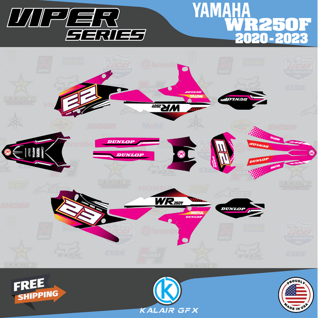 Kalair GFX Graphics Kit for Yamaha WR250F (2020-2023) Viper Series ...