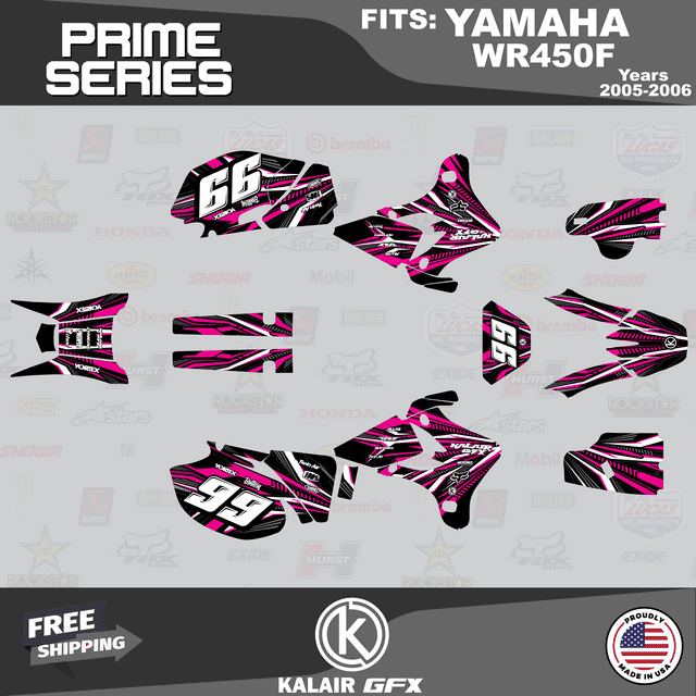 Kalair GFX Graphics Kit for Yamaha WR450F (2005-2006) Prime Series ...