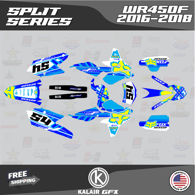 Kalair GFX Graphics Kit for Yamaha WR450F (2016-2018) Split Series ...